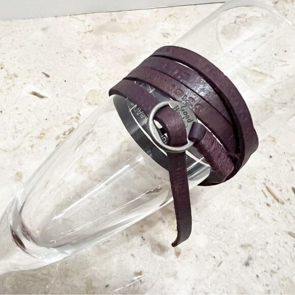 Good Works | Jewelry | Good Worksleather Wrap Around Bracelet Purple ...